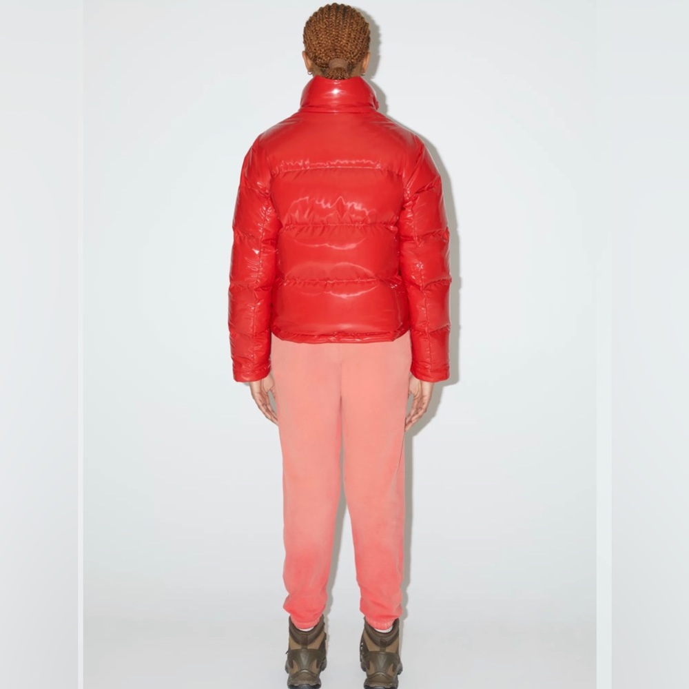 Aritzia Tna Super Puff Shorty - Red Glossy 2xs - Gem